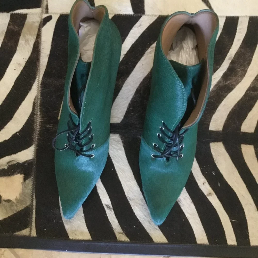 John Fluevog | Shoes | John Fluevog Calf Hair Boots Size 2 W 1 M New ...